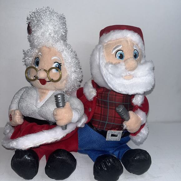 Gemmy | Holiday | Kenny Rogers Dolly Parton Santa Mrs Claus Animated ...
